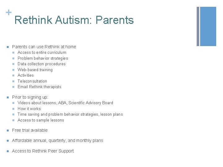 Overview of The Autism Curriculum Encyclopedia ACE Rethink