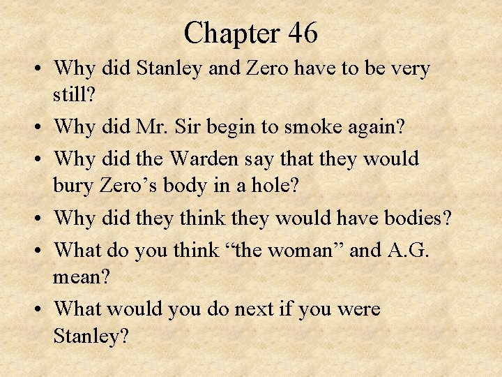 Holes By Louis Sachar Prereading Predict the role