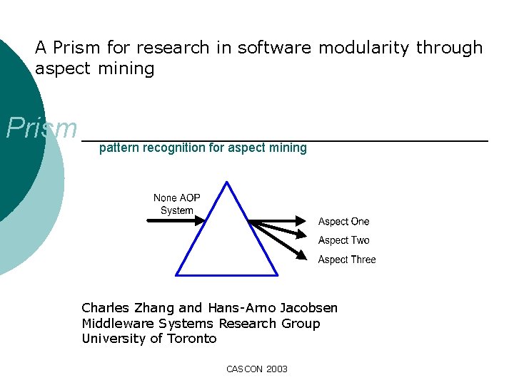 A Prism for research in software modularity through
