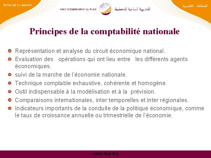 Importance utilit et principes de la comptabilit nationale