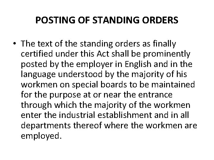 Standing Orders Standing Orders a tool to organise