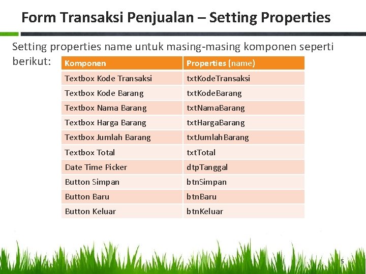 VB 2010 Pertemuan 13 Form Transaksi Penjualan Tambah
