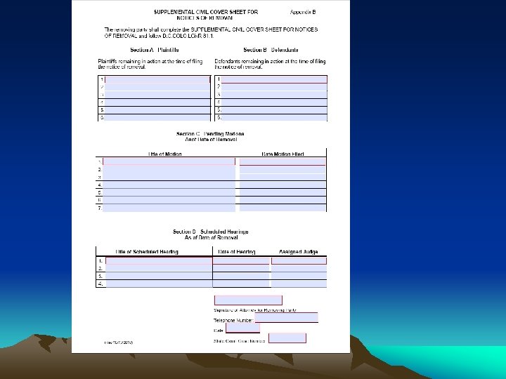 Notice of Removal Filings U S District Court