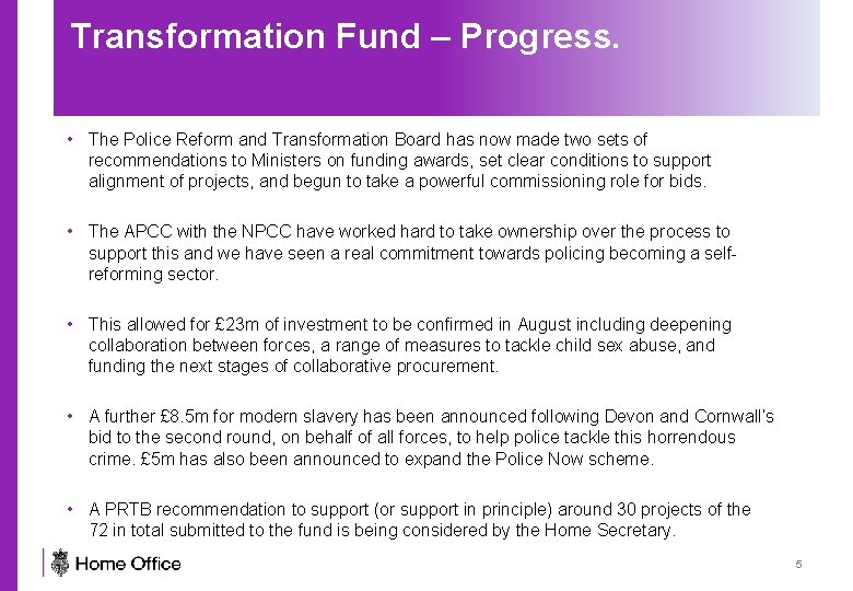 Future Transformation Funding Police Transformation Roundtables 11116 ...