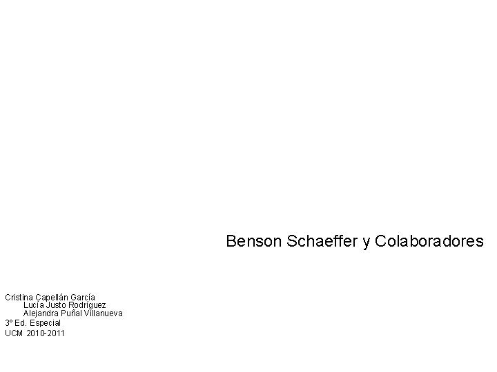 PROGRAMA DE COMUNICACIN TOTAL HABLA SIGNADA Benson Schaeffer