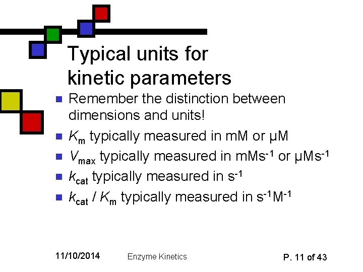 Enzyme Kinetics Andy Howard Introductory Biochemistry 10 November