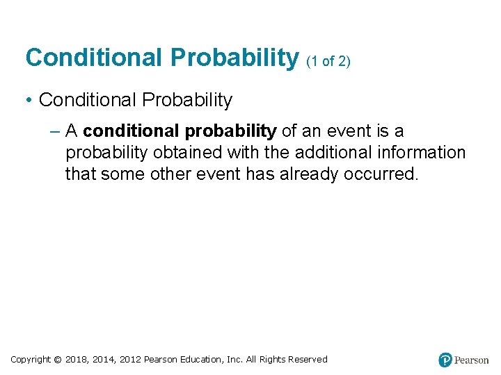 Elementary Statistics Thirteenth Edition Chapter 4 Probability Copyright