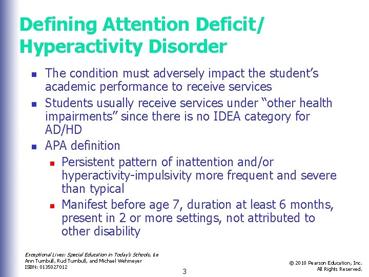 Chapter 8 Understanding Students with AttentionDeficit Hyperactivity ...