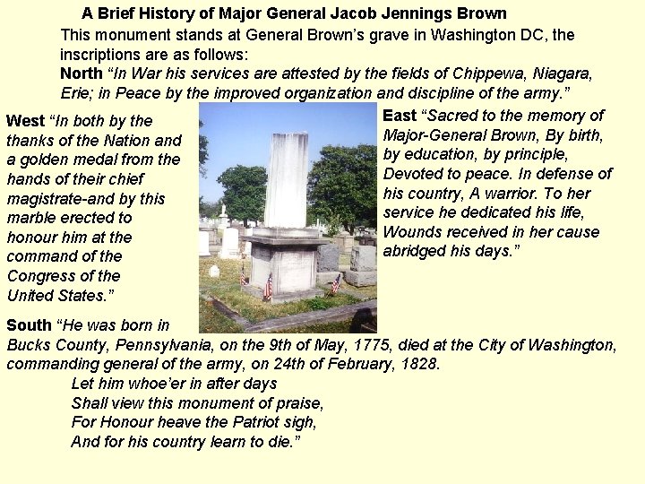 A Brief History of Major General Jacob Jennings