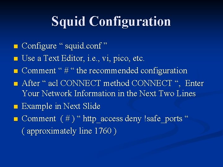 Danguardian and Squid Proxy Installation and Configuration Outline