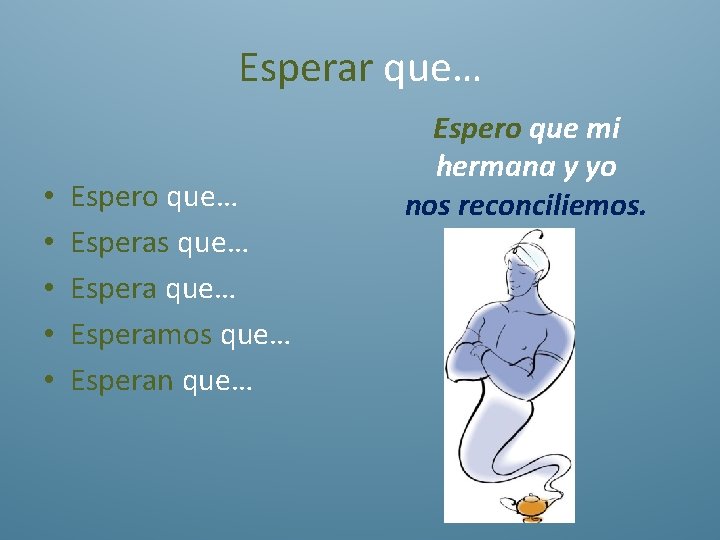 Verbos de emocin para usar con el subjuntivo