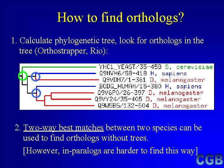 Orthology Analysis Erik Sonnhammer Center for Genomics and