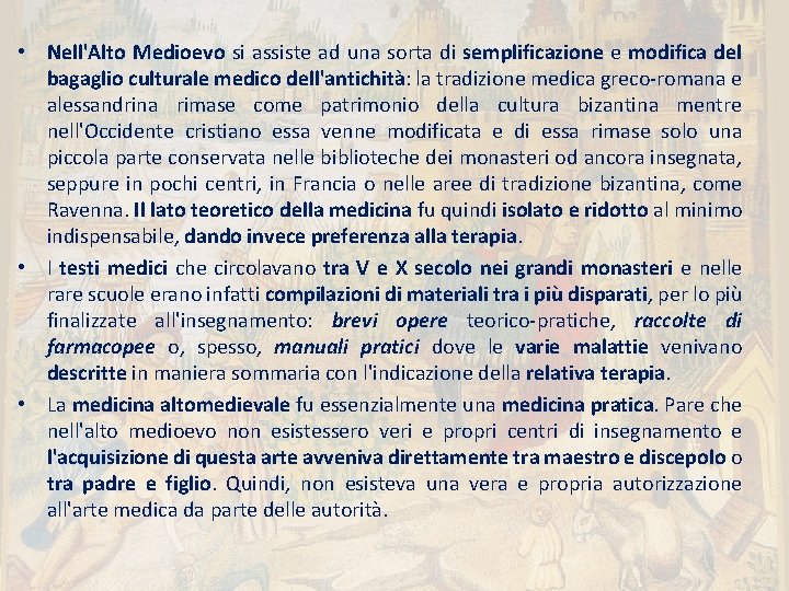 Medicina nel Medioevo Antonini Francesco Restelli Giulio Sica