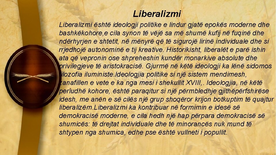 PROJEKT Tema Romantizmi Iluminizmi Liberali zmi Klasa XB