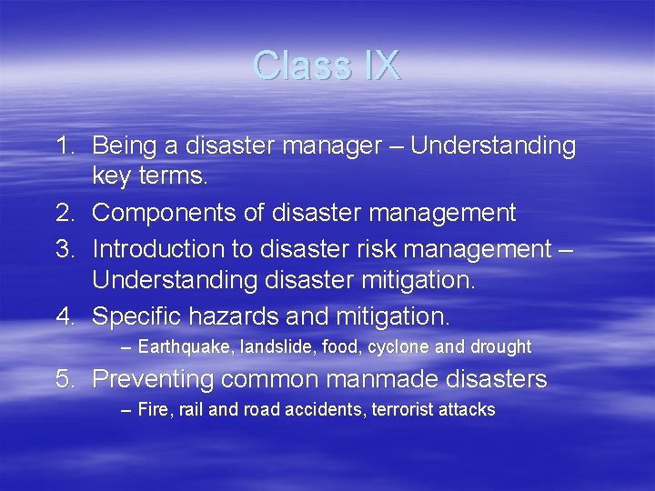 Disaster Management in Education National Perspective Go I