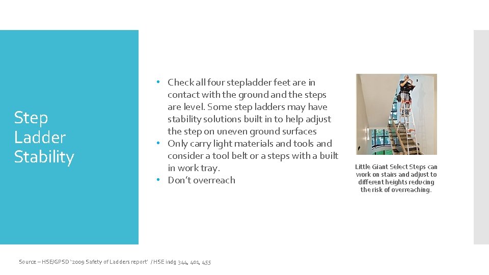 Working at Height from Ladders Steps A Toolbox