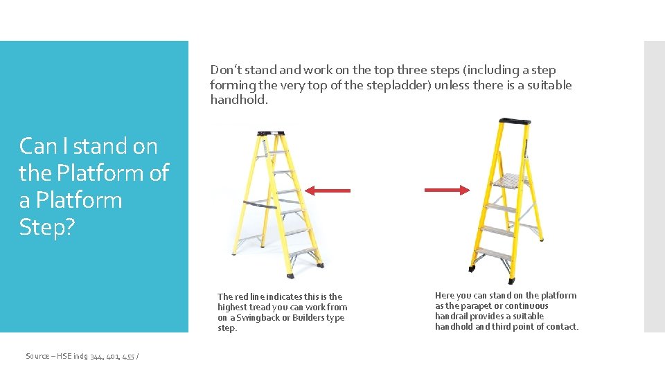Working at Height from Ladders Steps A Toolbox