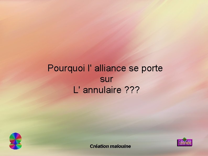 Pourquoi l alliance se porte sur L annulaire
