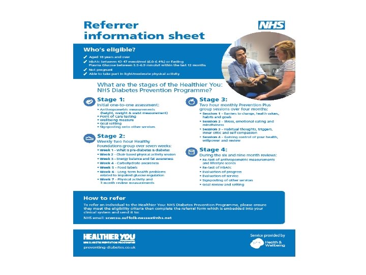 Healthier You The National Diabetes Prevention Programme ICS