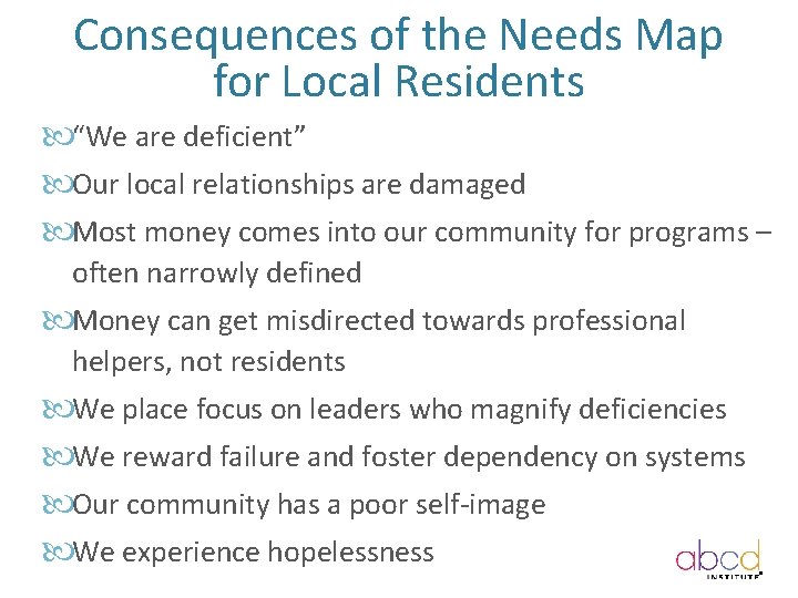 AssetBased Community Development The Dilemma People and Communities