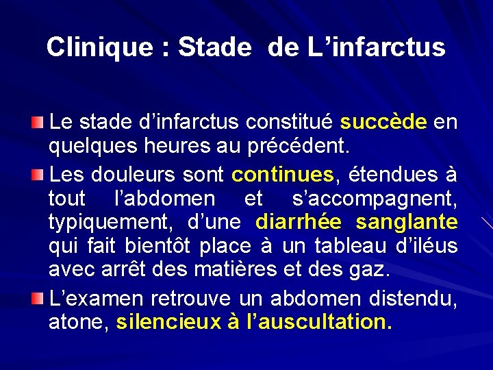 Infarctus msentrique Dr Abdelkfi M S Cours IFSI