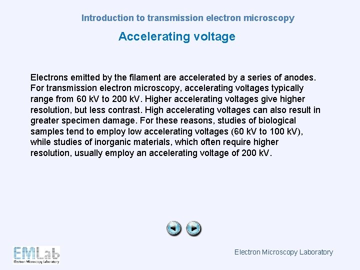 Introduction to transmission electron microscopy Tutor Peter Harris