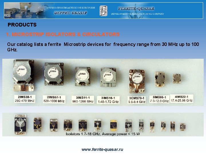 www ferritequasar ru CONTACT INFORMATION Boris V Gorobets