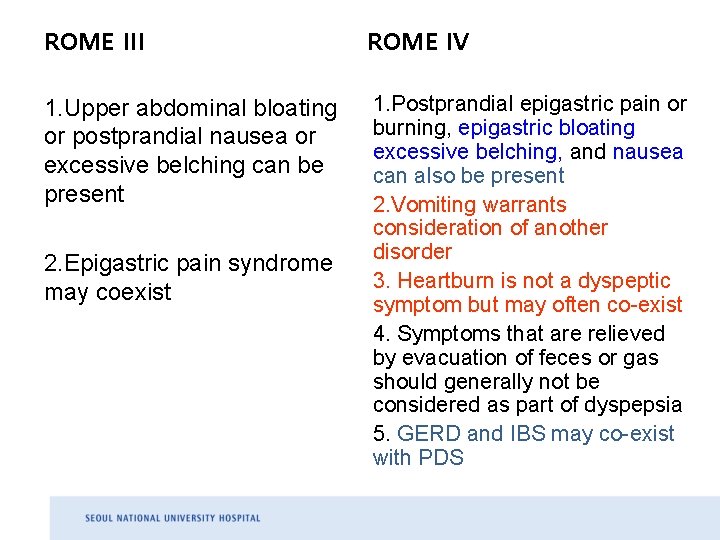 Diagnostic criteria A full 10 years after Rome