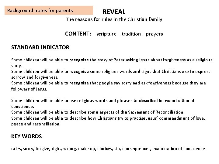Year 2 Reconciliation topic Rules Year 2 RECONCILIATION