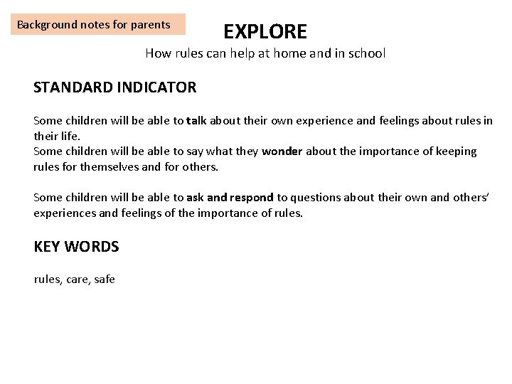 Year 2 Reconciliation topic Rules Year 2 RECONCILIATION