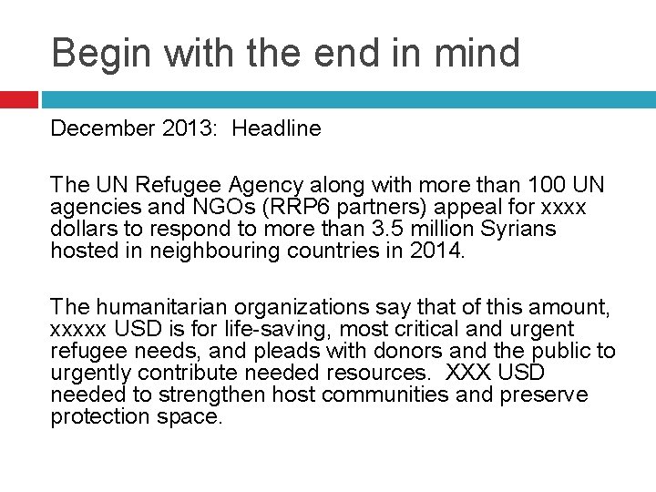PRIORITIZATION RRP Working Definition Based on evidencebased needs
