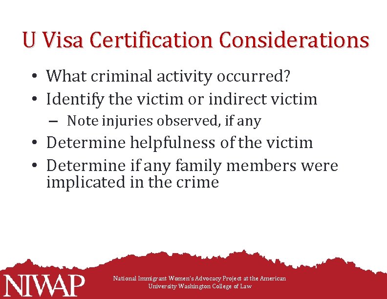 U Visa Law Enforcement Best Practices in serving