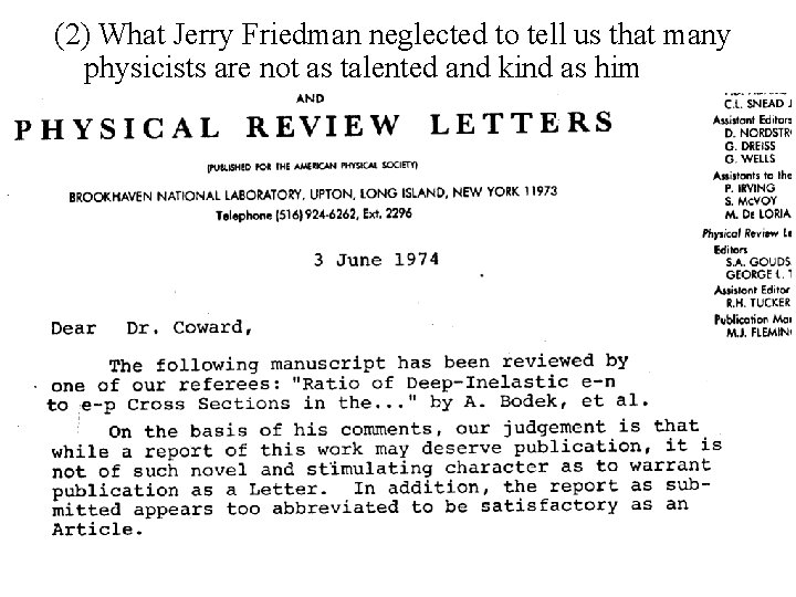A Nobel Prize 1990 Friedman Kendall Taylor for