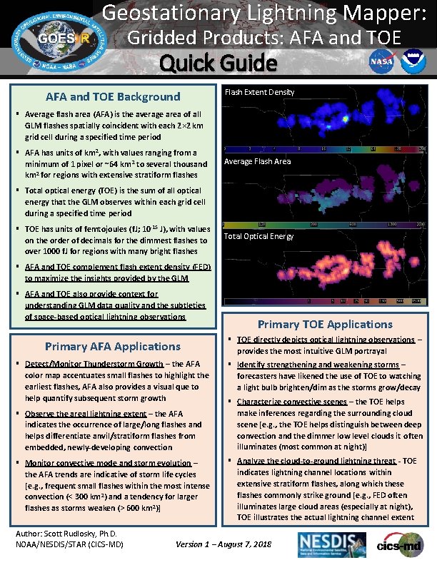 Geostationary Lightning Mapper Gridded Products AFA and TOE