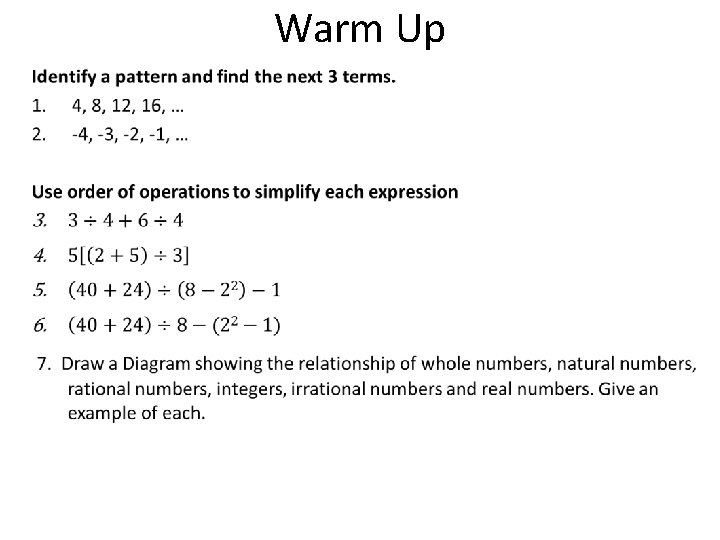 1 1 Patterns and Expressions Algebra 2 1