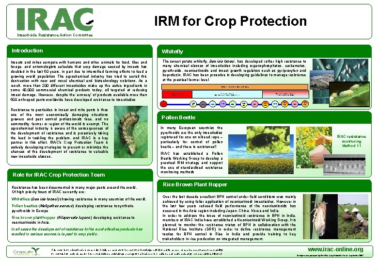 IRM for Crop Protection Insecticide Resistance Action Committee
