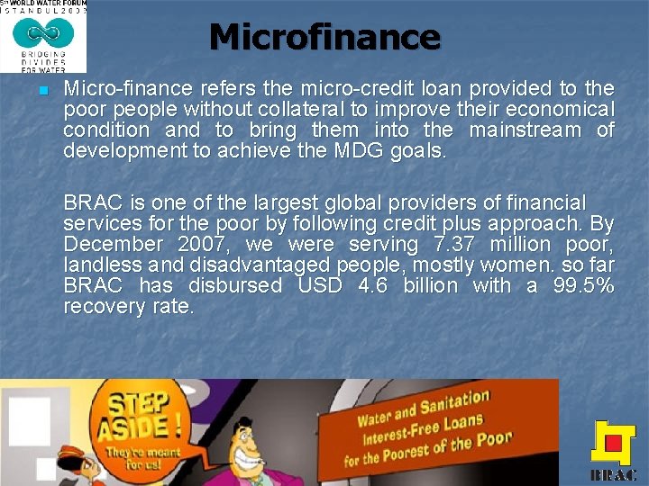 Role of Microfinance in Sanitation in Bangladesh Babar