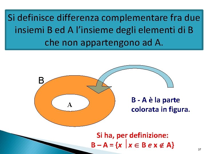 Il linguaggio della Matematica Insiemi e operazioni Prof