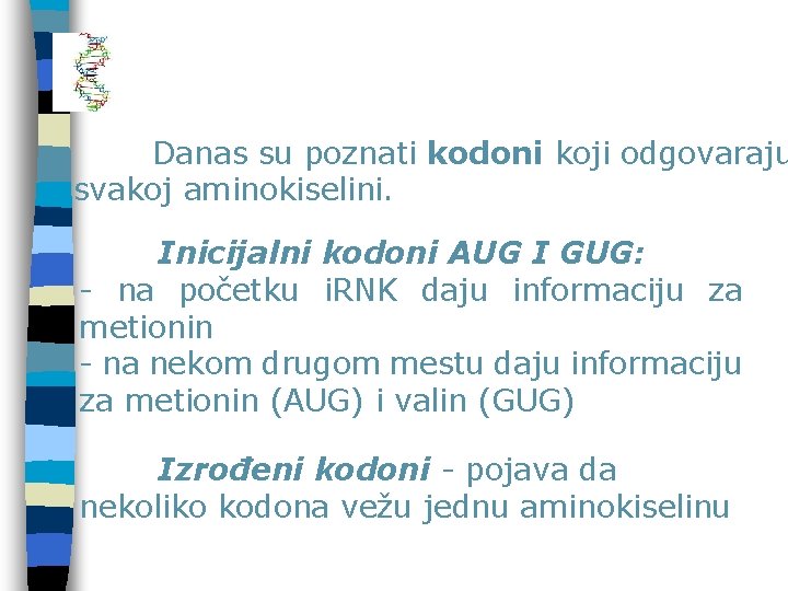 Struktura i funkcija genetikog materijala biohemijska genetika molekularna