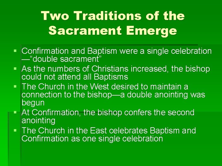 MEETING JESUS IN THE SACRAMENTS CHAPTER 4 THE