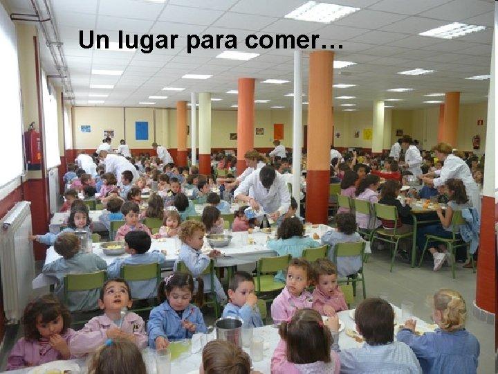 El comedor escolar Un lugar para comer para