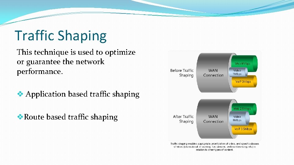 Different Traffic Management Techniques for Mobile Broadband Networks