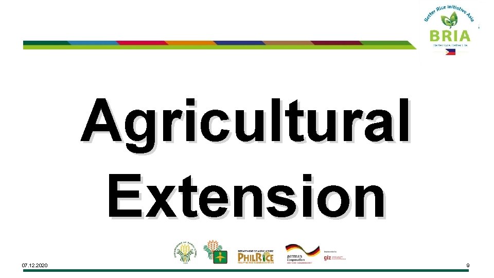 MODULE 16 Agricultural Extension and Services 07 12