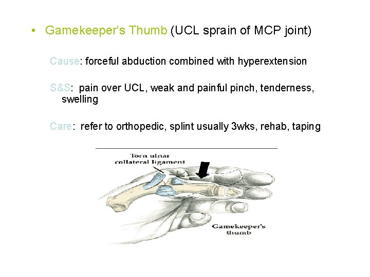 Recognition and Management of Elbow Injuries Olecranon bursitis