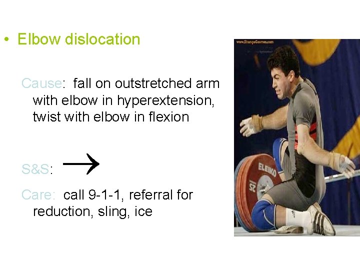Recognition and Management of Elbow Injuries Olecranon bursitis