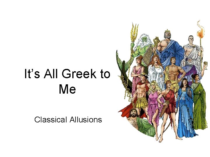 Its All Greek to Me Classical Allusions Pantheon