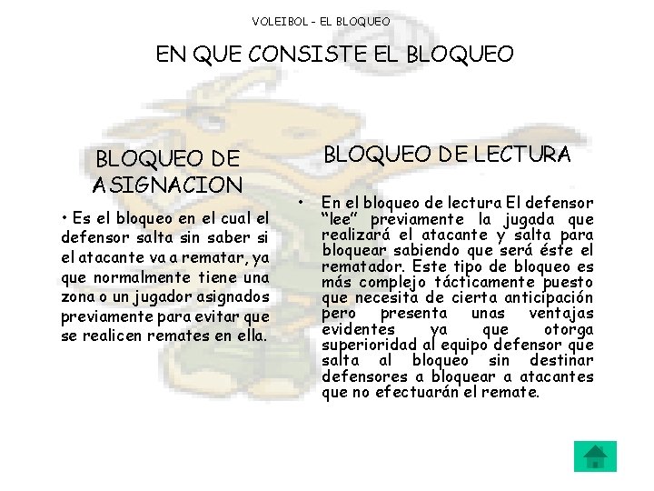 EL BLOQUEO TECNICA BASICA DEPORTES MONOGRAFICOS IV VOLEIBOL