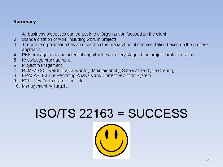Why ISOTS 22163 certification is important for railway