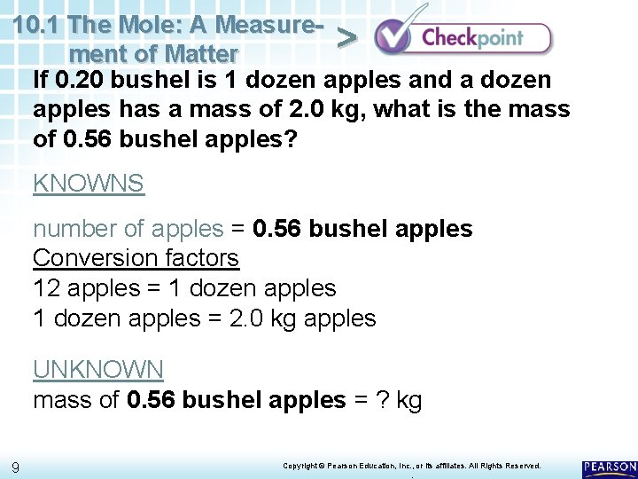 10 1 The Mole A Measurement of Matter