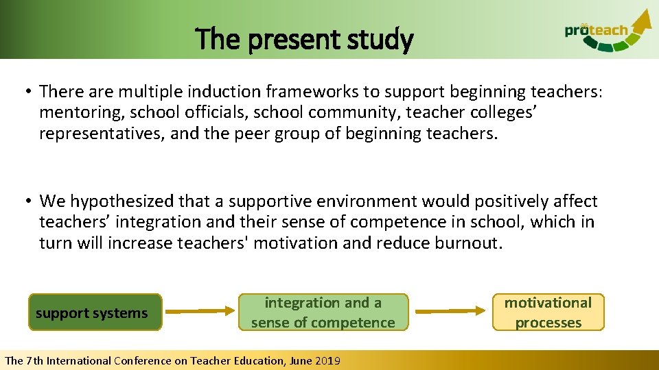 The contribution of support system frameworks to beginning